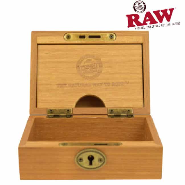 RAW - Natural Teak Wood Smokers Box - Puffland Cannabis Online