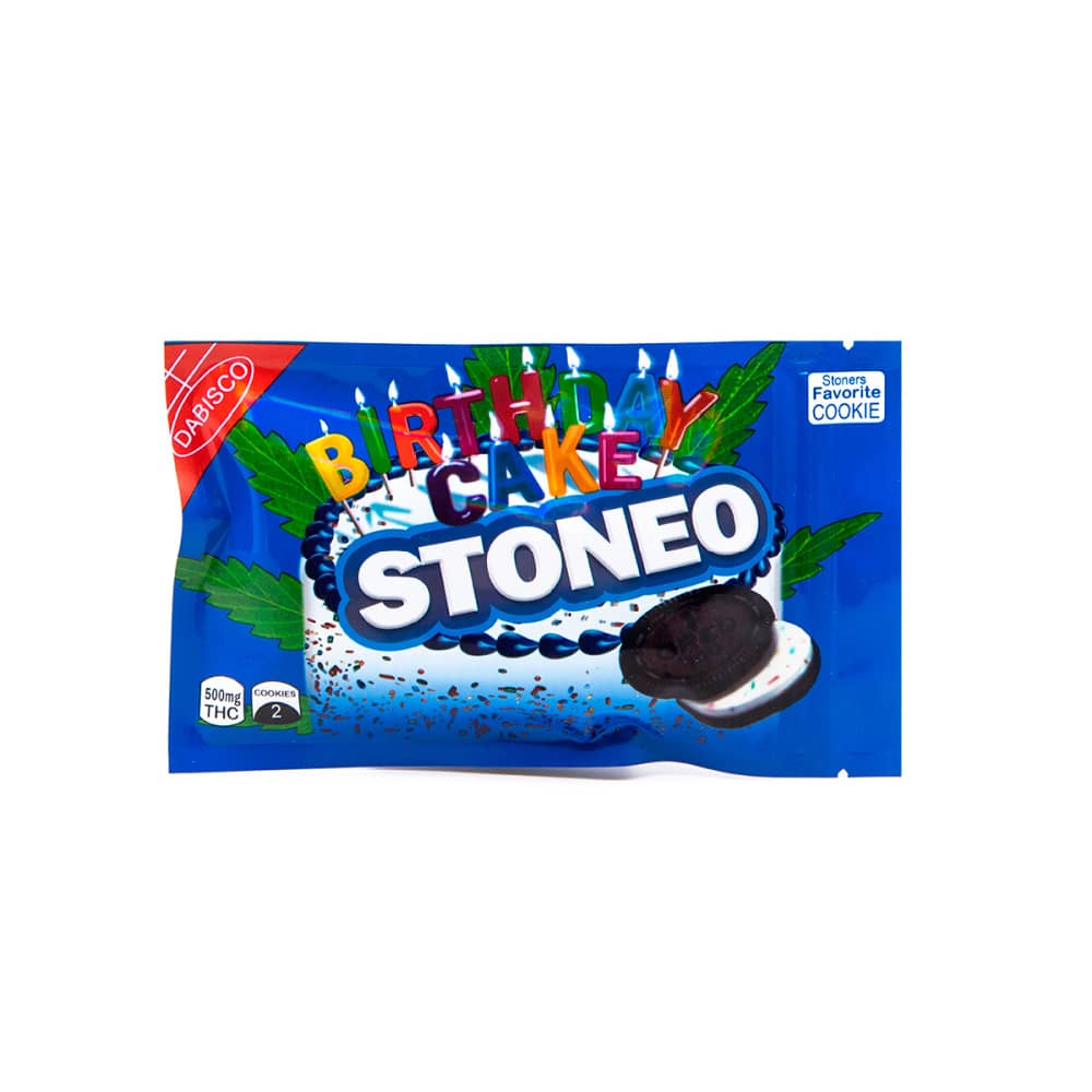 Stoneo Birthday Cake Oreo Cookies 500MG THC - Puffland Cannabis Online