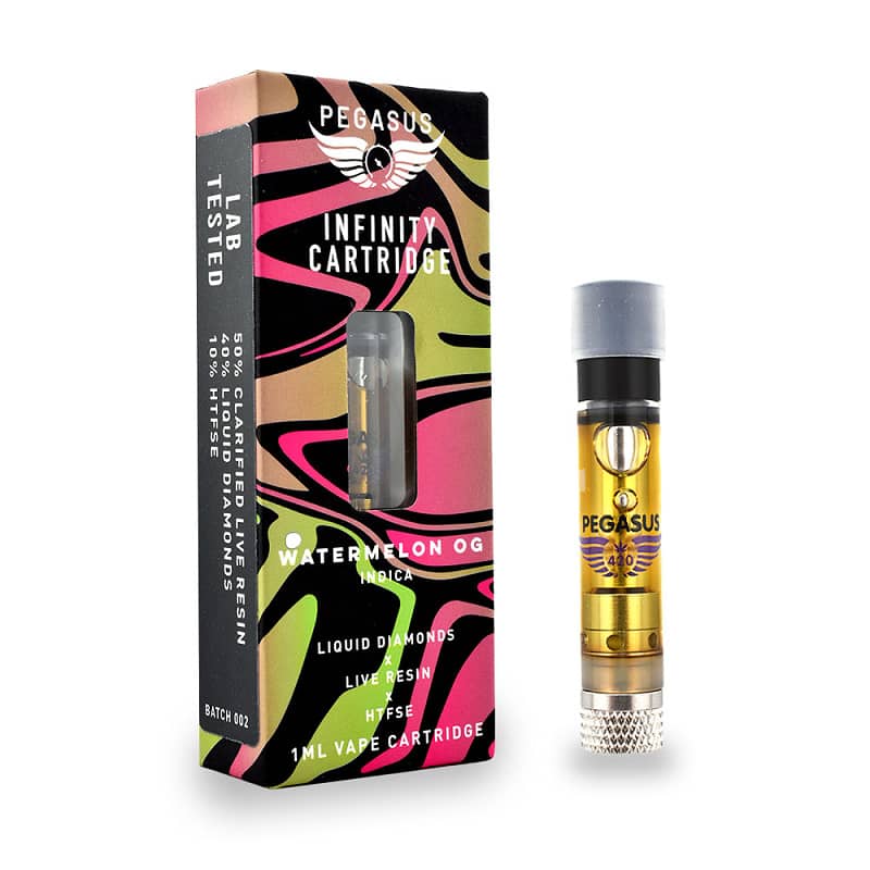 Pegasus420’s Infinity Vape Carts Liquid Diamond + Live Resin + HTFSE 1 Gram