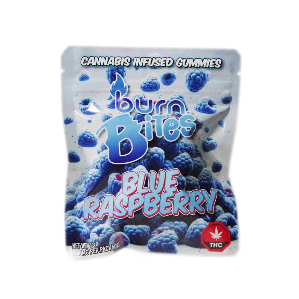 Burn Bites 250mg THC Edibles - Blue Raspberry | Buy Online Canada