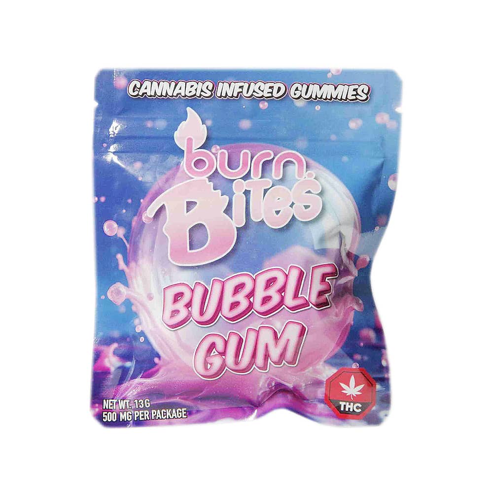 Burn Bites 250mg THC Edibles - Bubblegum | Buy Online Canada